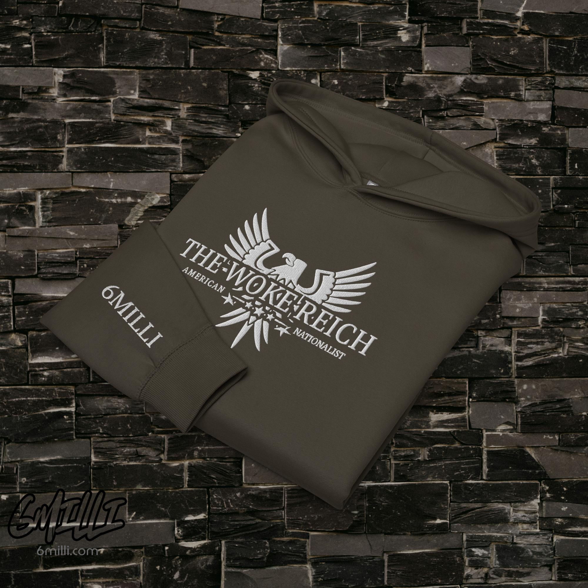 The Woke Reich Oversized Embroidered Men’s box hoodie – 6Milli